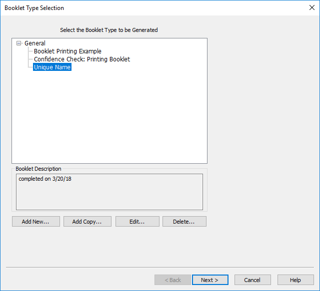 With the booklet you created highlighted above in the white text box ...
