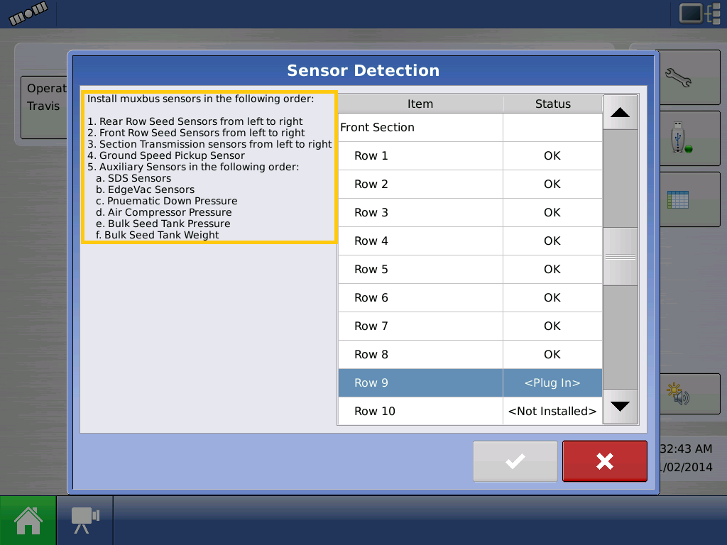 Performing the Mux BUS Sensor Detection