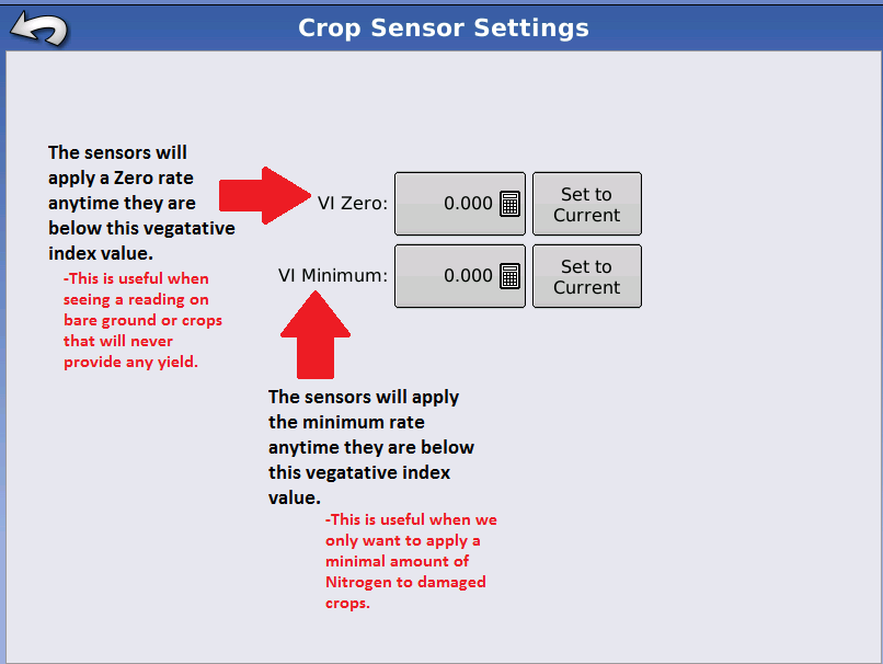 OptRx Corn and Wheat Settings