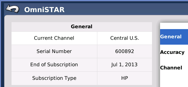OmniStar Serial Number Format for ParaDyme and GeoSteer