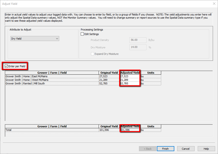 Adjust Yield Tool