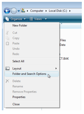 Showing Hidden Files and Folders