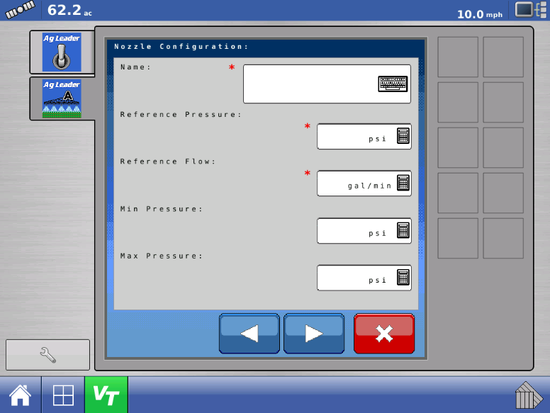 Entering Spray Nozzle Information into the DirectCommand ISO Liquid Module