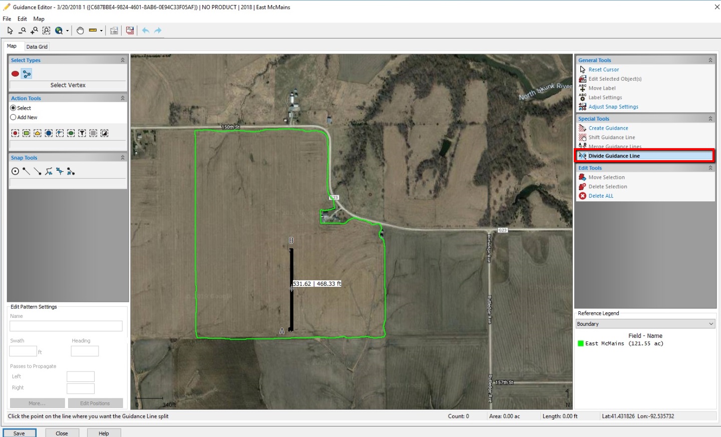 Guidance Line Creation and Customization in SMS