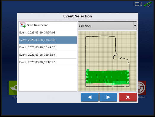 InCommand® - Navigating to a Run Screen (DirectCommand® L2 and RightSpot™)