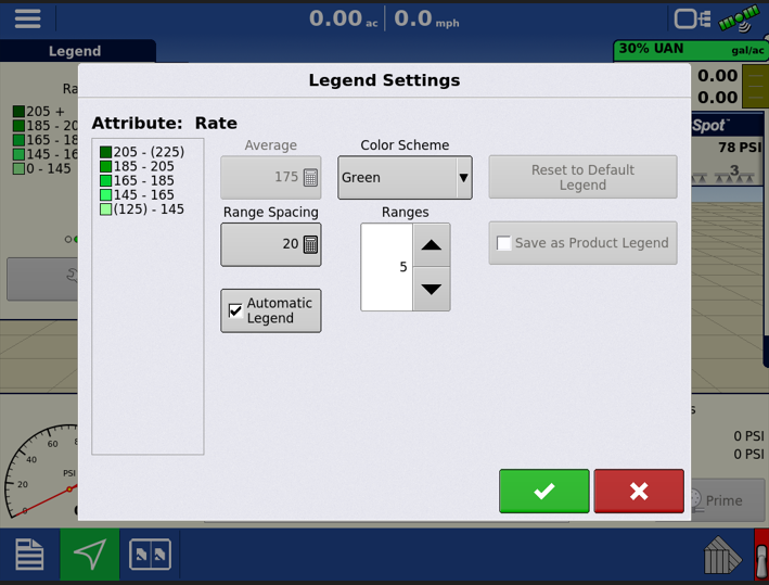 InCommand® - Legend/Markers/Field/Guidance Tab