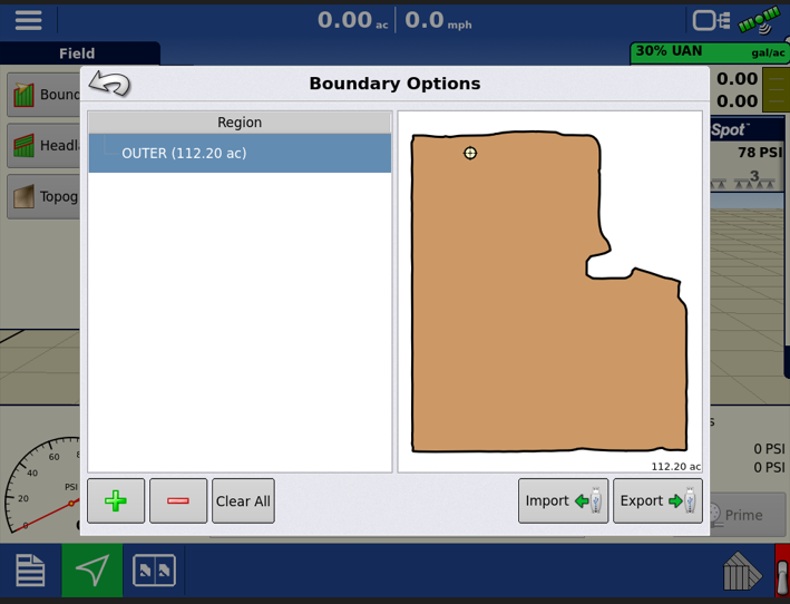 InCommand® - Legend/Markers/Field/Guidance Tab