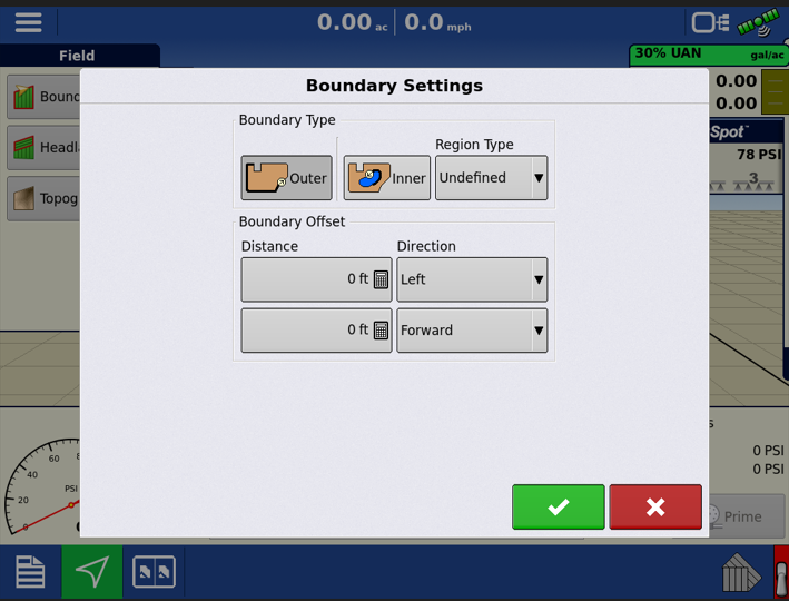 InCommand® - Legend/Markers/Field/Guidance Tab