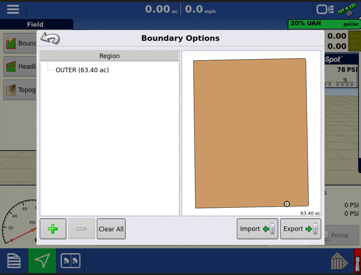 InCommand® - Legend/Markers/Field/Guidance Tab