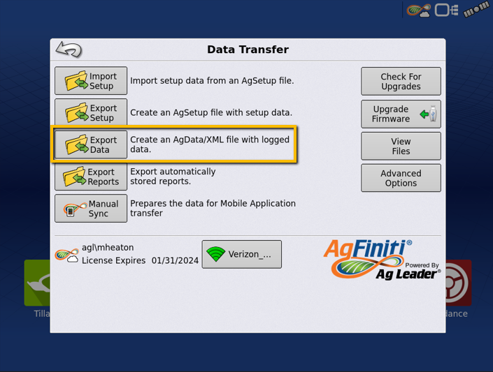 How to Export from an Ag Leader Display