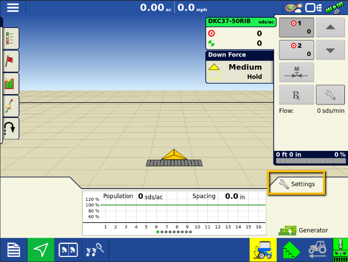 InCommand® - Planter Options Menu