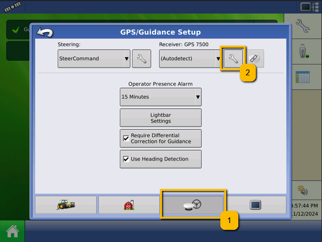 How to Configure the GPS 7500, 6500, 6000, 7000 in an Ag Leader Display