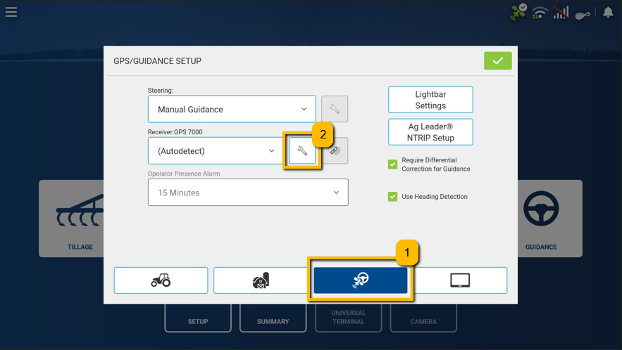 How to setup the GPS 7000 to Legacy display (via InCommand® Display)